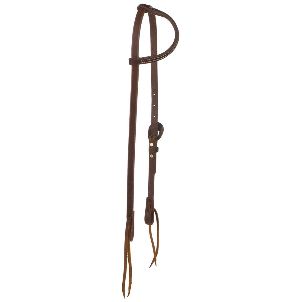 Cowperson Tack Cowboy Slide Ear Headstall With Flower Vine Iron Buckle