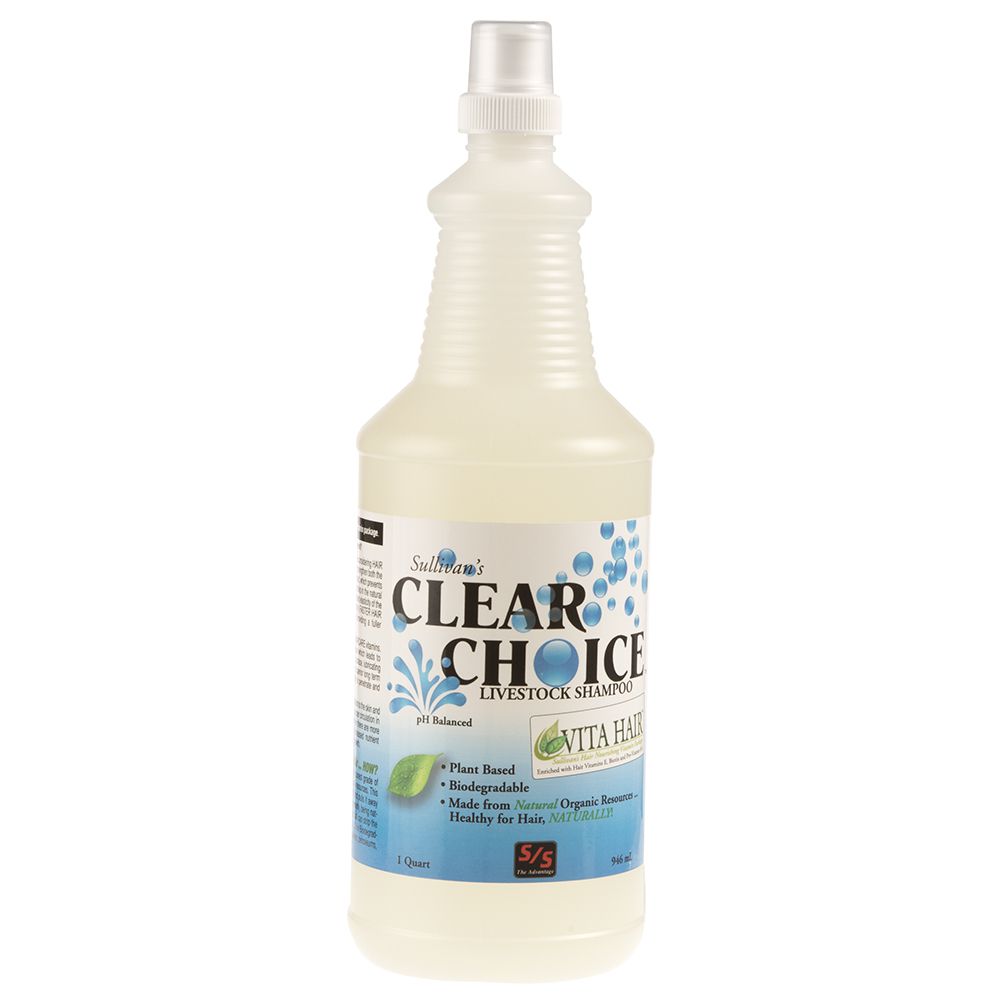 Sullivan Supply Clear Choice Livestock Shampoo 1Qt Bottle