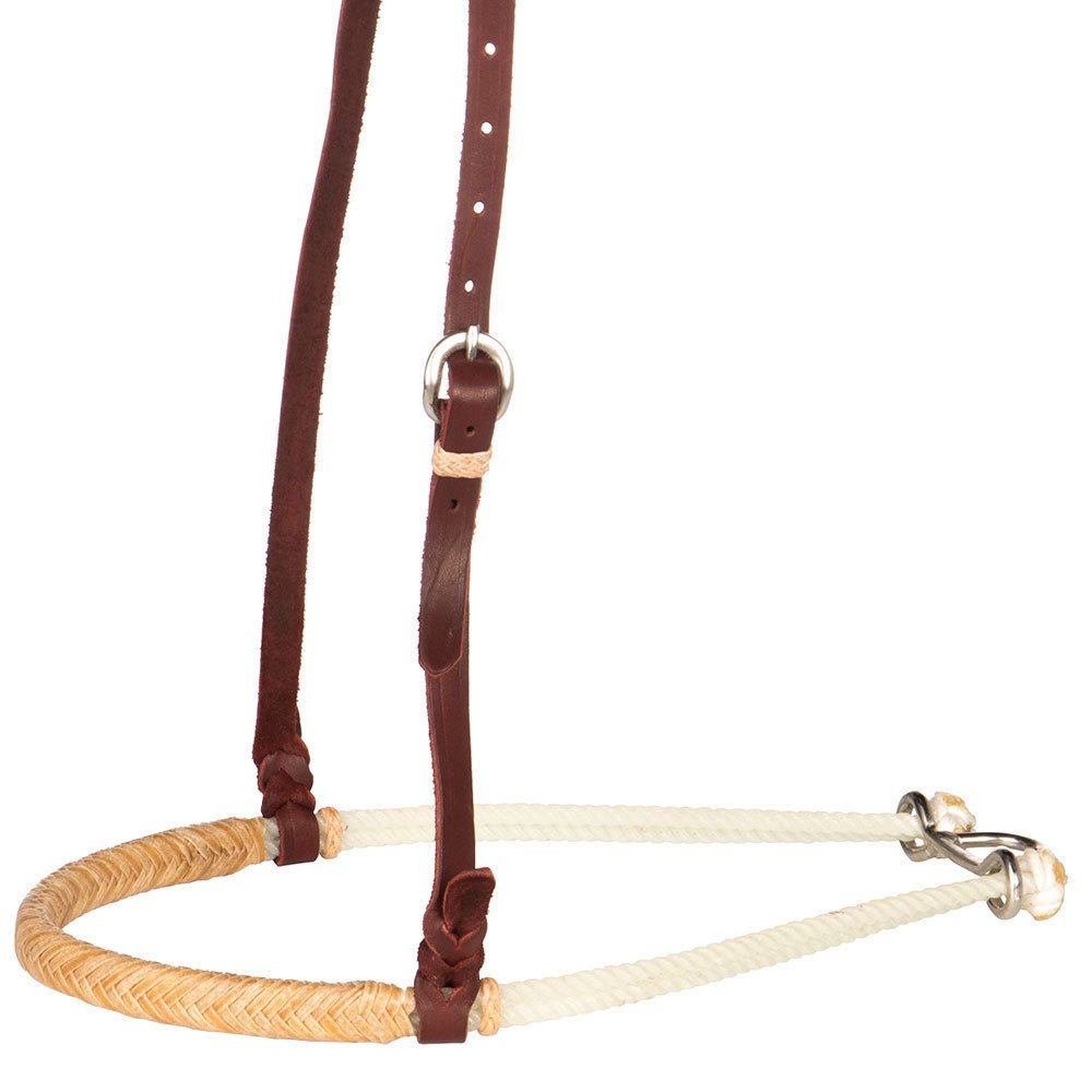 NRS Tan Leather Braided Double Rope Noseband