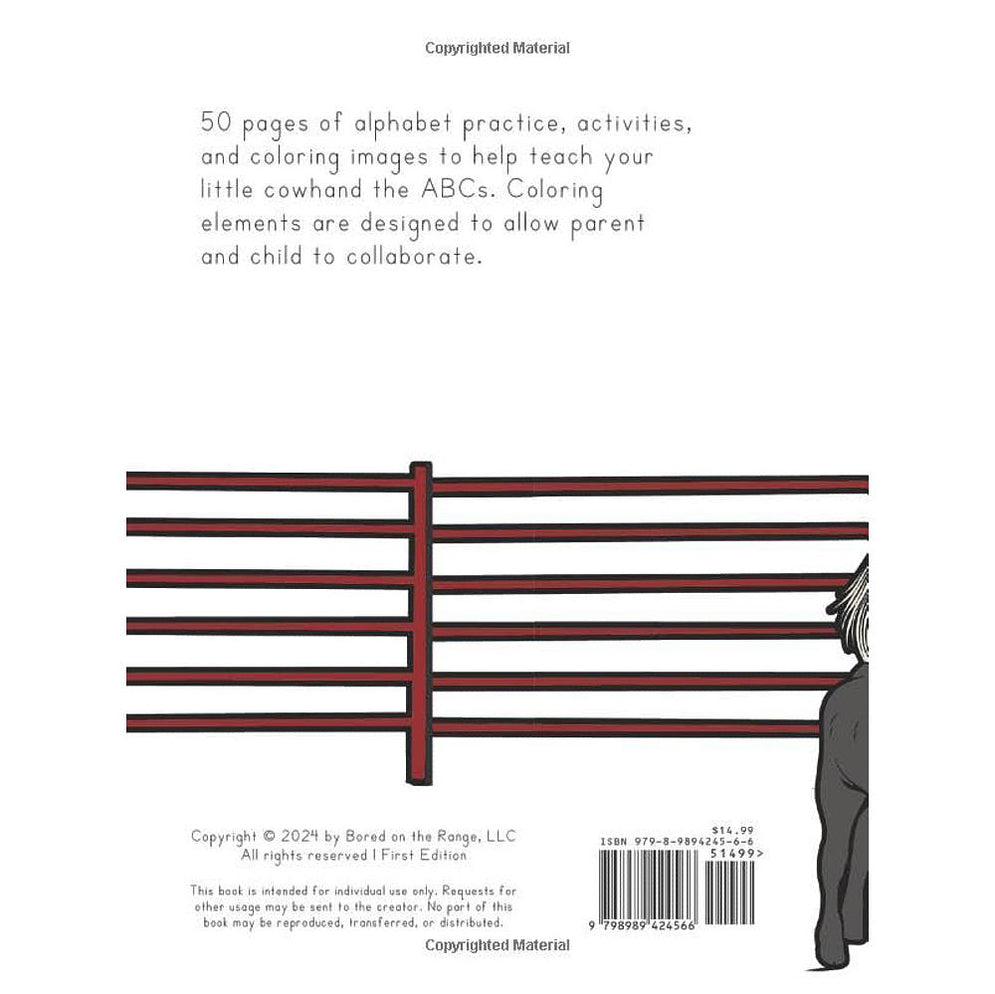 Bored On The Range Llc Branding Pre K/Kindergarten ABC Workbook