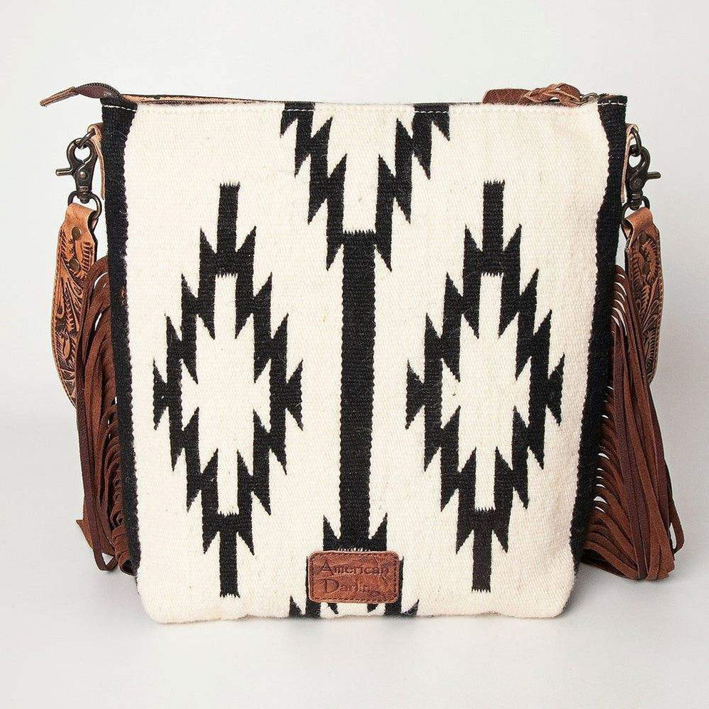American Darling Tooled Leather Saddle Blanket Bag