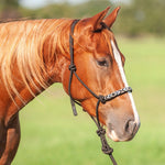 Cashel Company Black Beaded Rope Halter w/ 9ft Lead — NRS