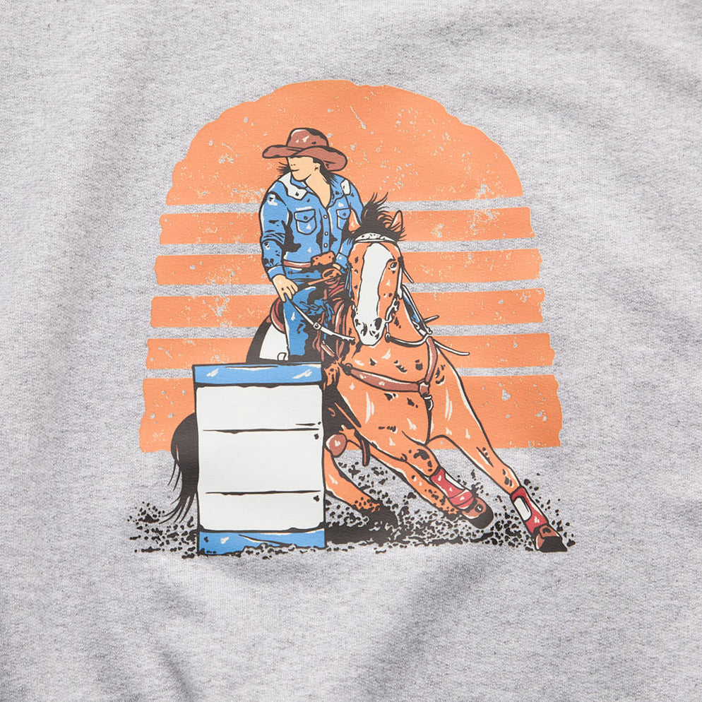 Buckin Baby Girl's Rodeo Design Grey Sweatshirt