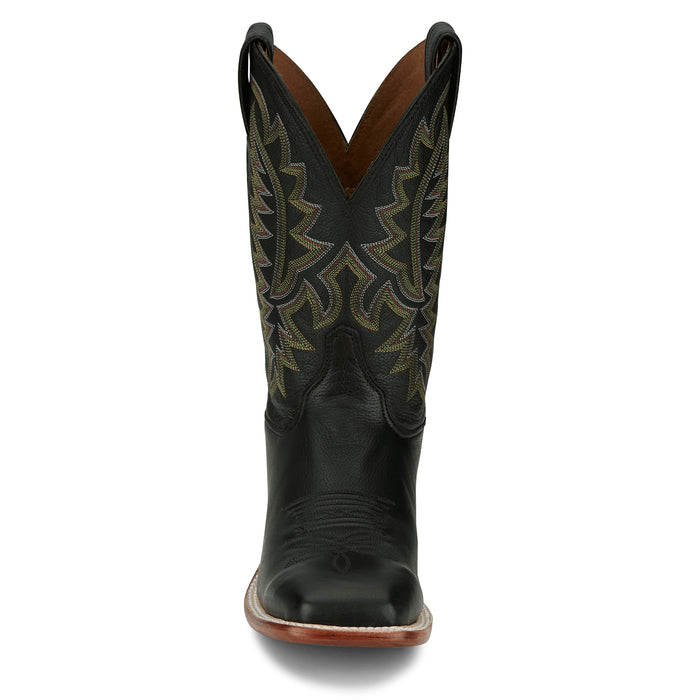 Justin Boot Company Men`s Bent Rail Poston Jet Black 11in Black Top
