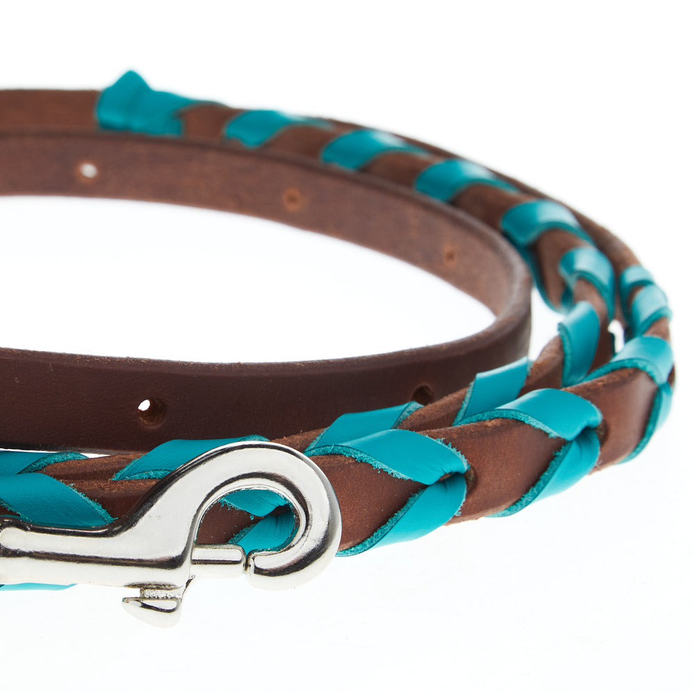 Martin Saddlery 5/8in Turquoise Laced Barrel Reins