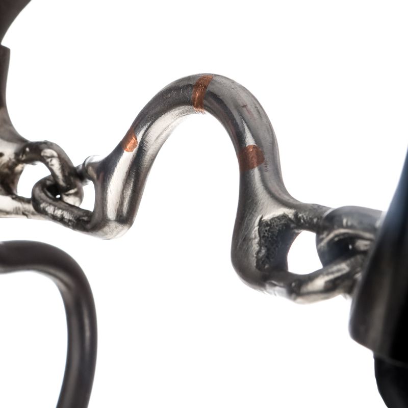 Dutton Bits 1 1/4in. Rounded Low Port Chain Cavalry 8in. Cheek Bit