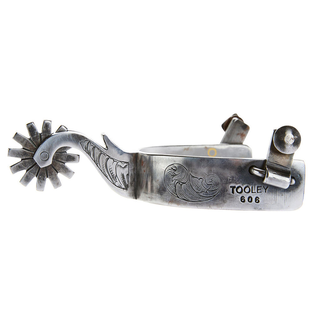 Tooley Bits Spurs Buckles 1in Band Diamond Silver Mount 12pt Rowel Spu