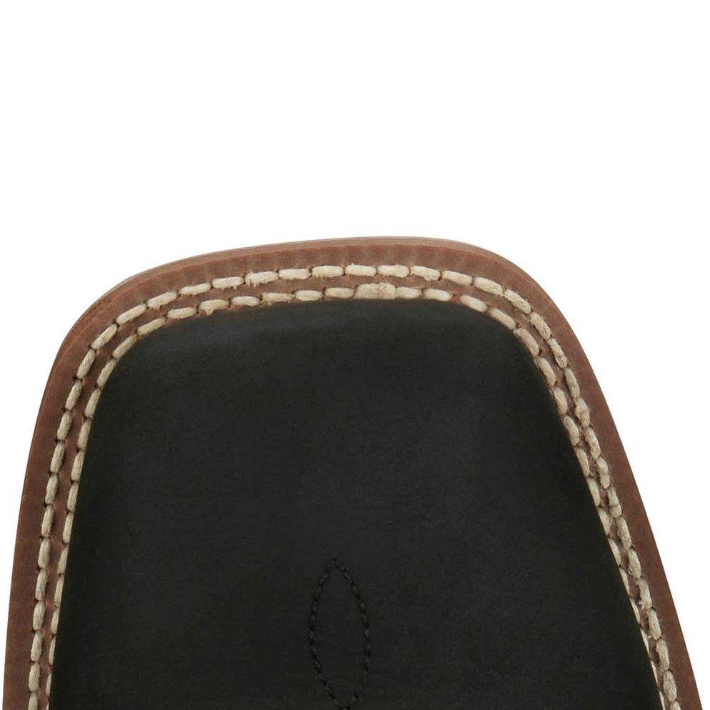 Justin Boot Company Mens Frontier Tuf Black Vamp 11in Red Cowhide Top