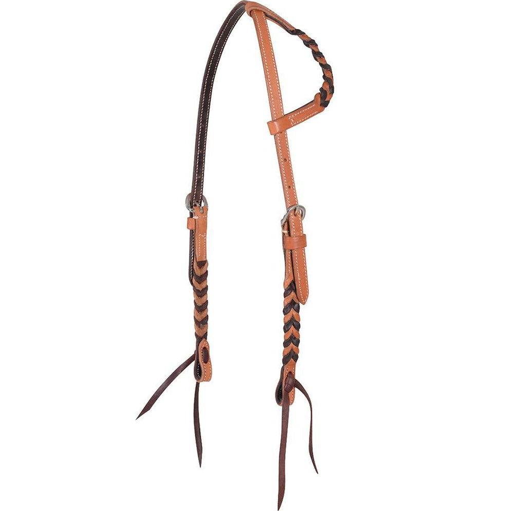 Martin Saddlery Single Ear Harness and Latigo Headstall with Blood Kno