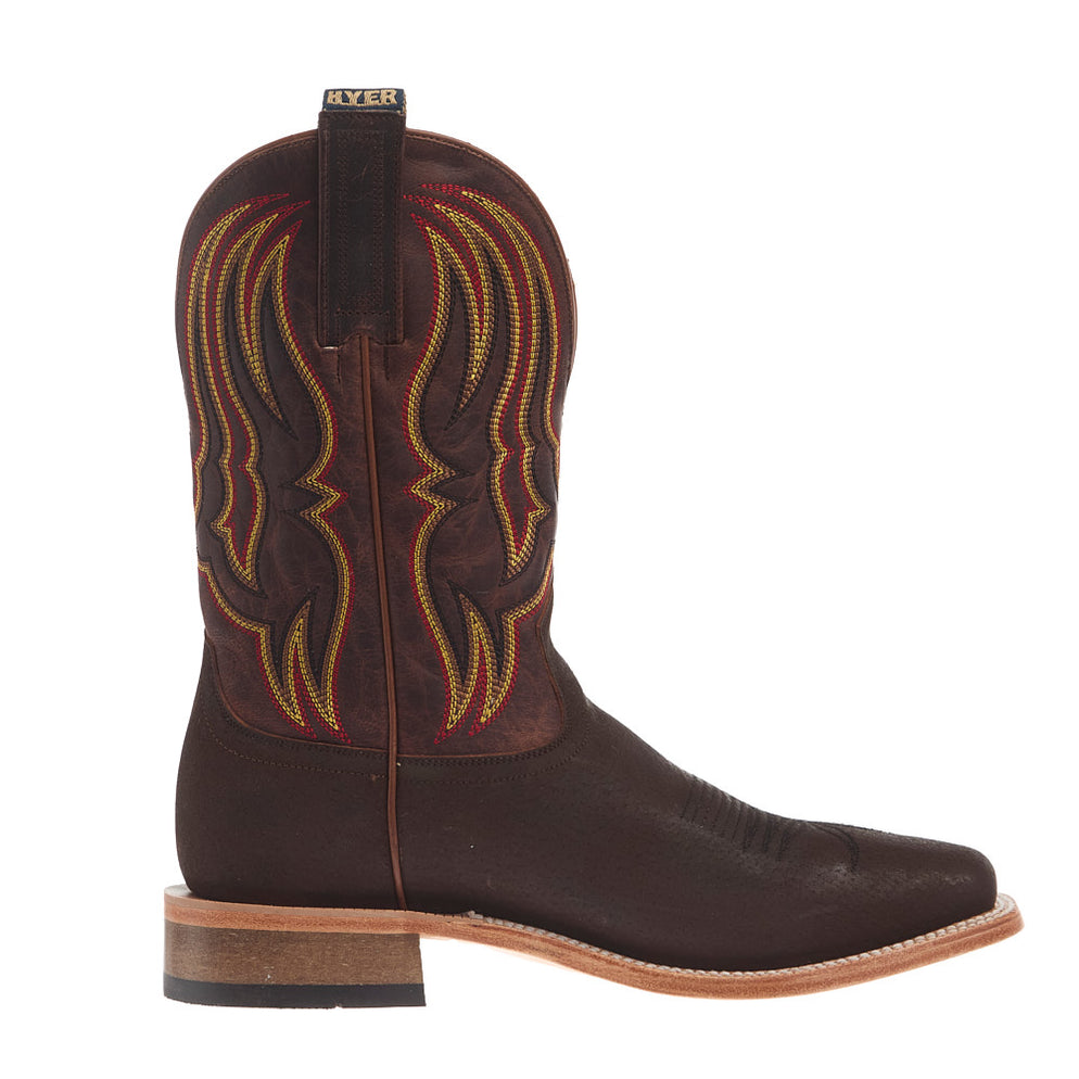 Hyer Boots Men's Chase Brown Wild Boar Vamp 11In Rust Brown Goat Boot