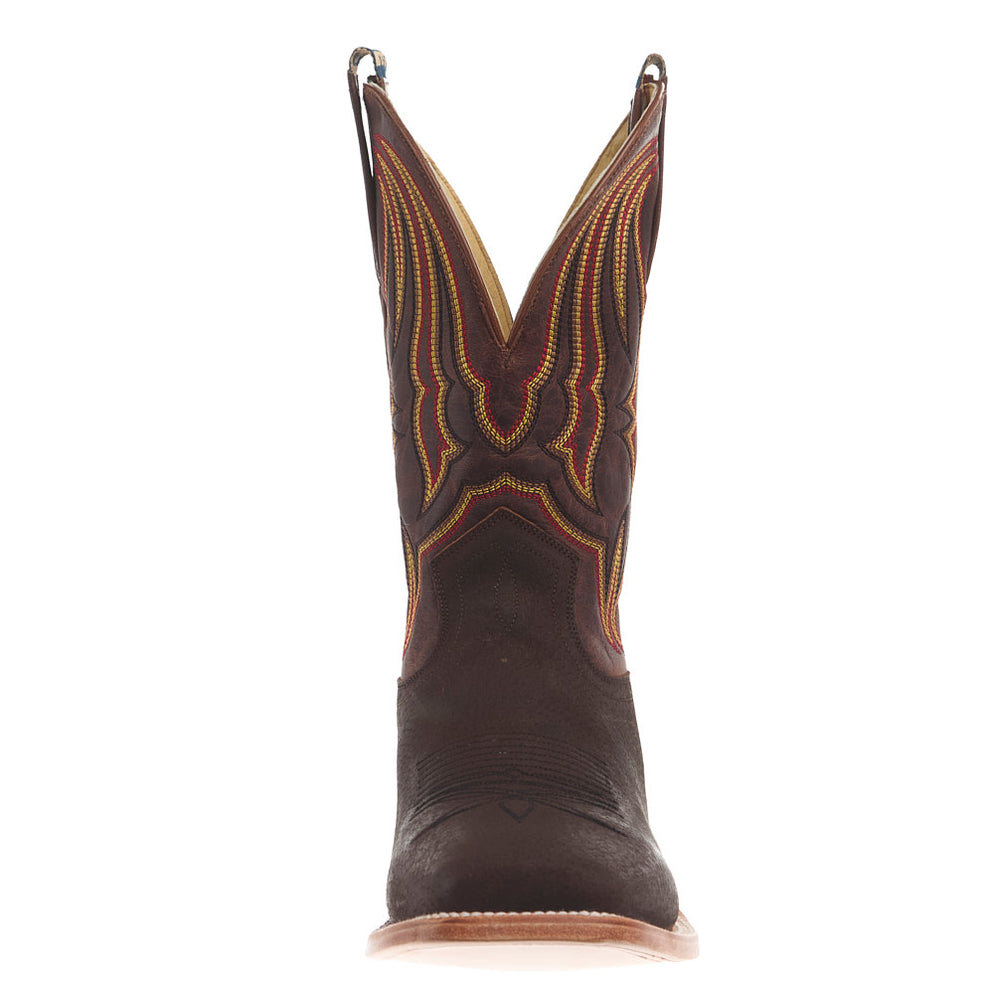 Hyer Boots Men's Chase Brown Wild Boar Vamp 11In Rust Brown Goat Boot