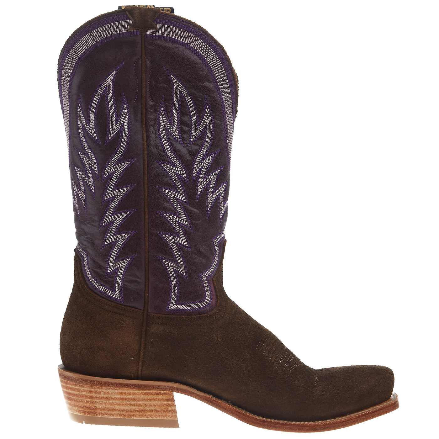 Hyer Boots Mens Culver Chestnut Roughout 13 In Eggplant Vintage Goat T