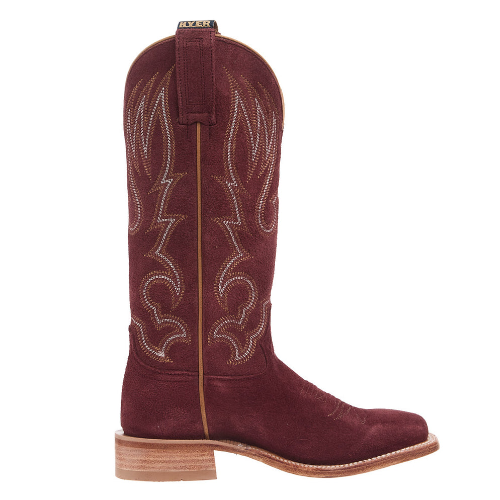 Hyer Boots Women's Augusta Burgundy Roughout 13In Burgundy Top Boot