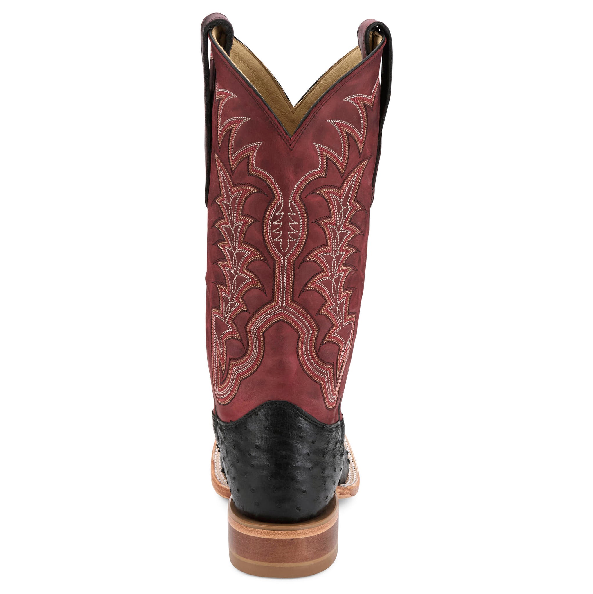 Justin Boot Company Men's Chisolm Black Full Quill Ostrich 13in Salsa