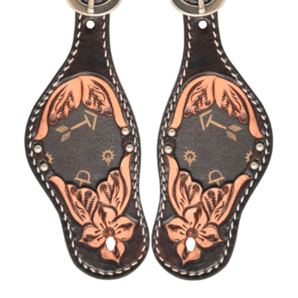 Rafter T Ranch Company Kids Youth Arrows Inlay Spur Straps