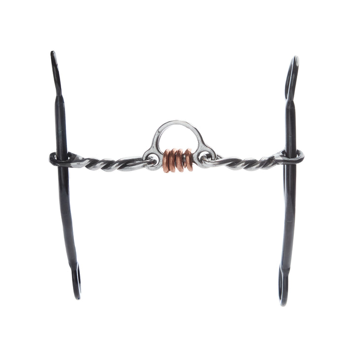 Dutton Bits Twisted Wire Copper Roller Port 7in Gag Bit