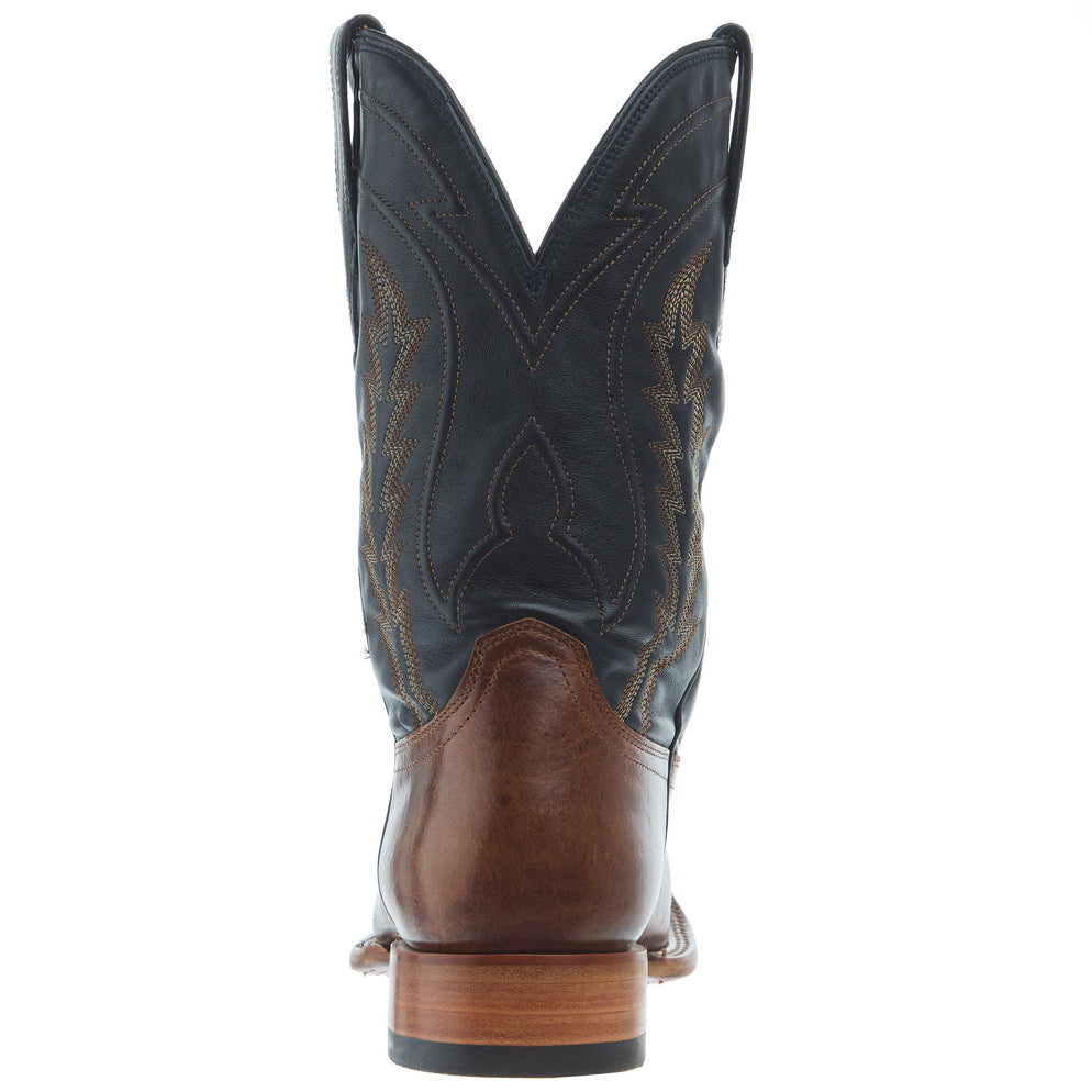 Tecovas Men`s Doc Tan Bison Vamp 12In Navy Top Boot