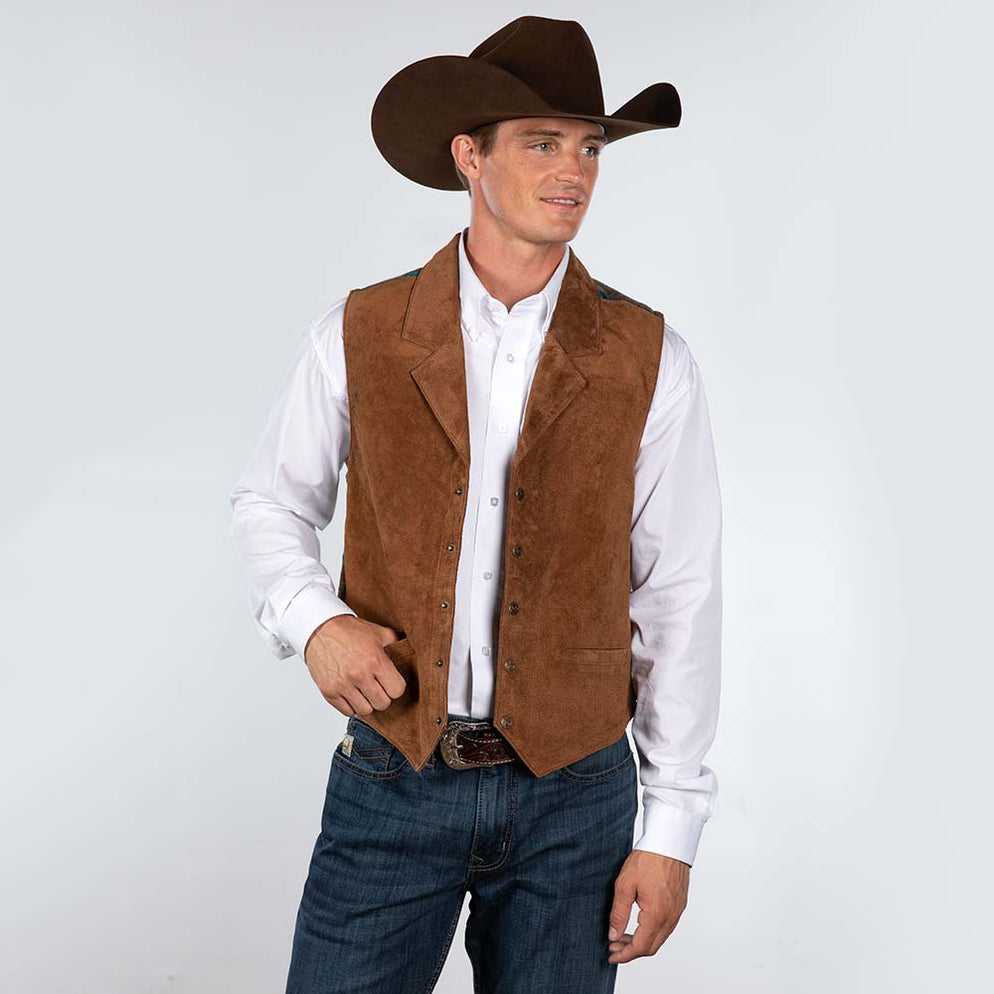 Skully Clothing Scully Cinnamon Brown Suede Vest