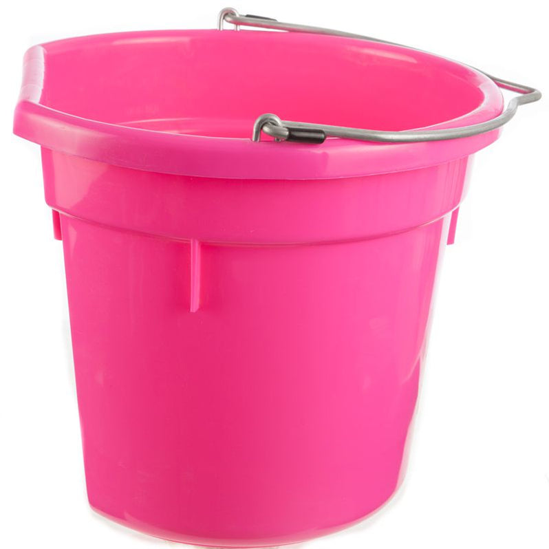 Little Giant 20 Quart Hot Pink Flat Back Plastic Bucket