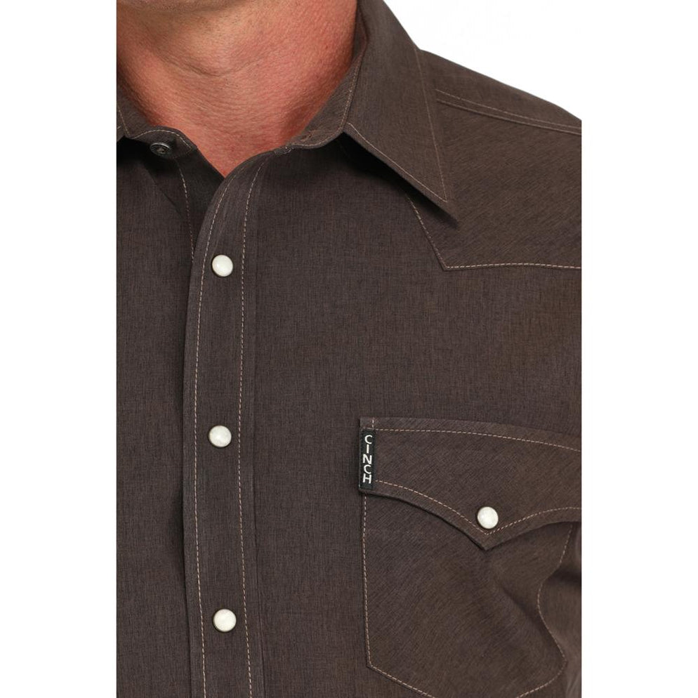 Cinch Men Brown Modern Fit Shirt
