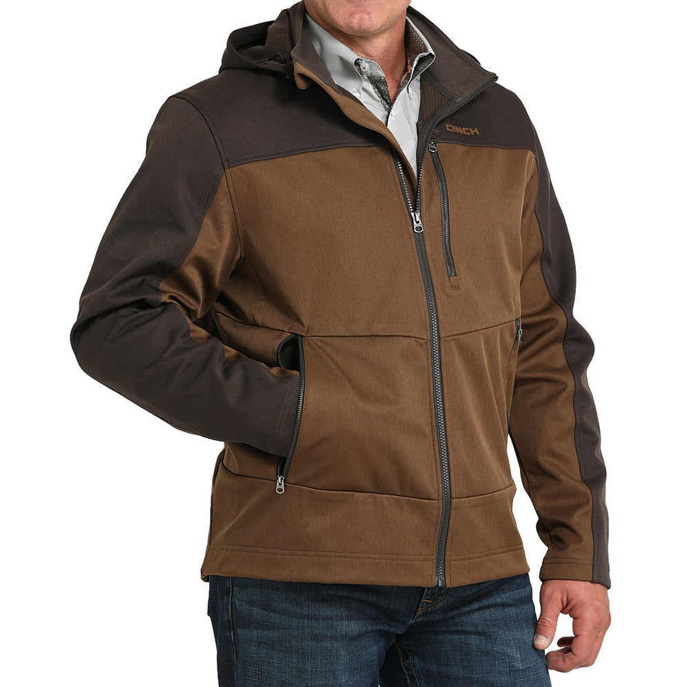 Cinch Men's Brown Hooded Softshell Jacket