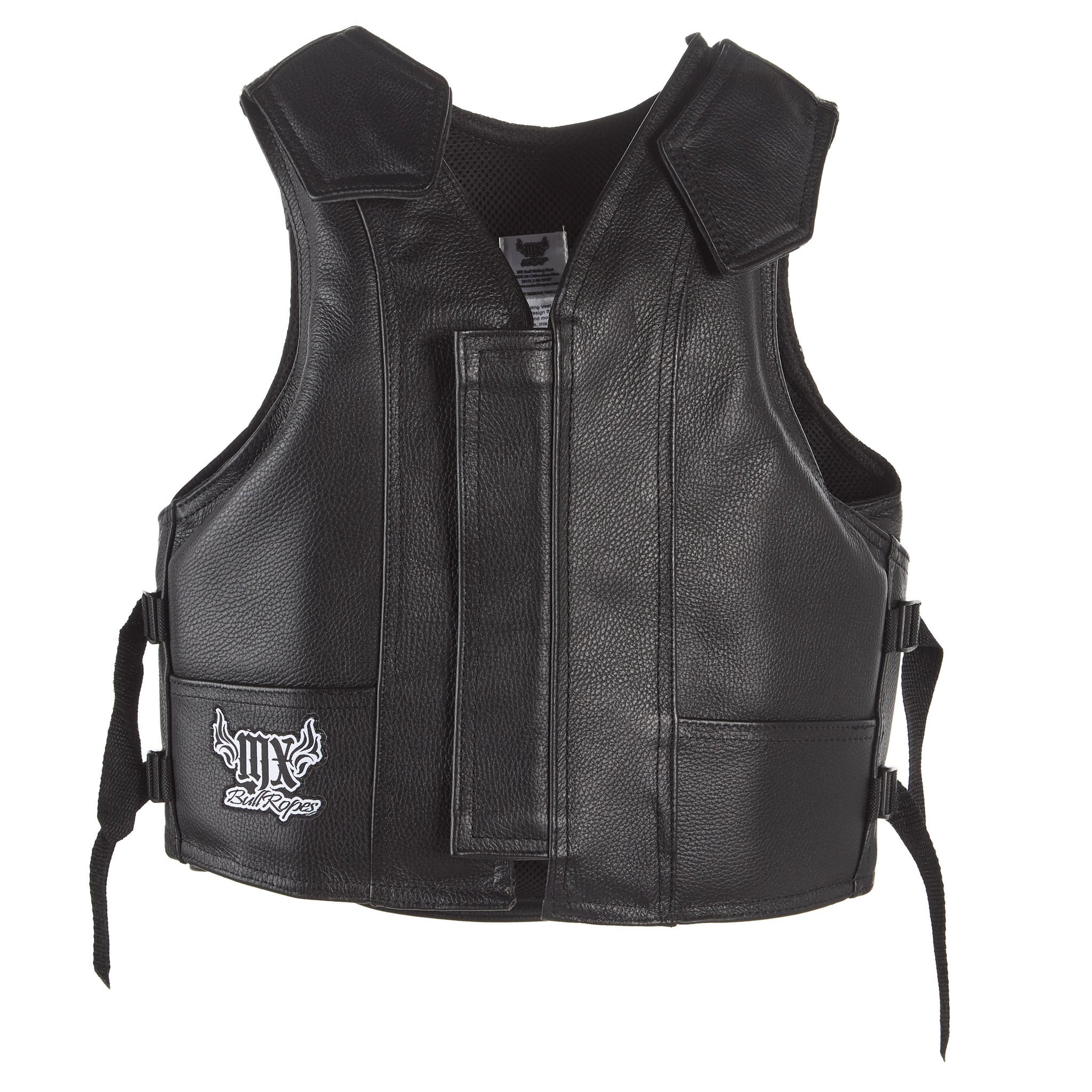 Mx Bull Ropes Adult Genuine Leather Bull Riding Protective Vest