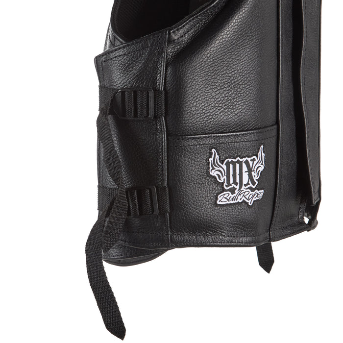Mx Bull Ropes Adult Genuine Leather Bull Riding Protective Vest