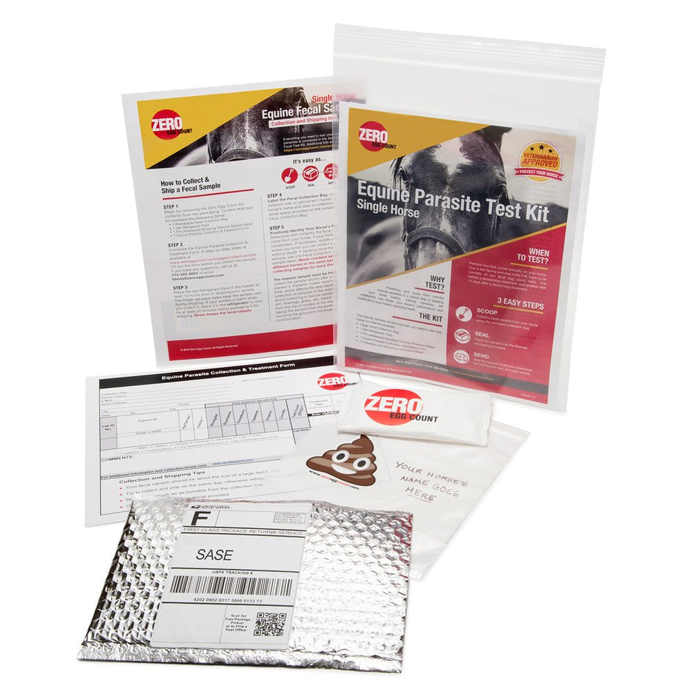 Zero Egg Count Single Horse Parasite Test Kit