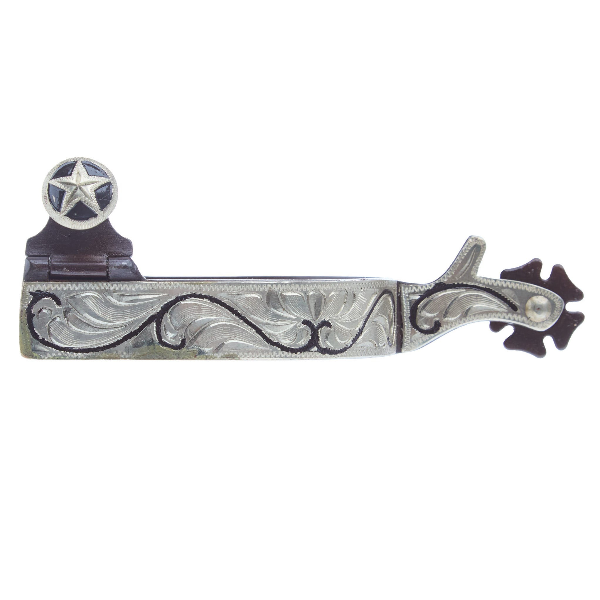 NRS Antique Spurs With Scroll Overlay