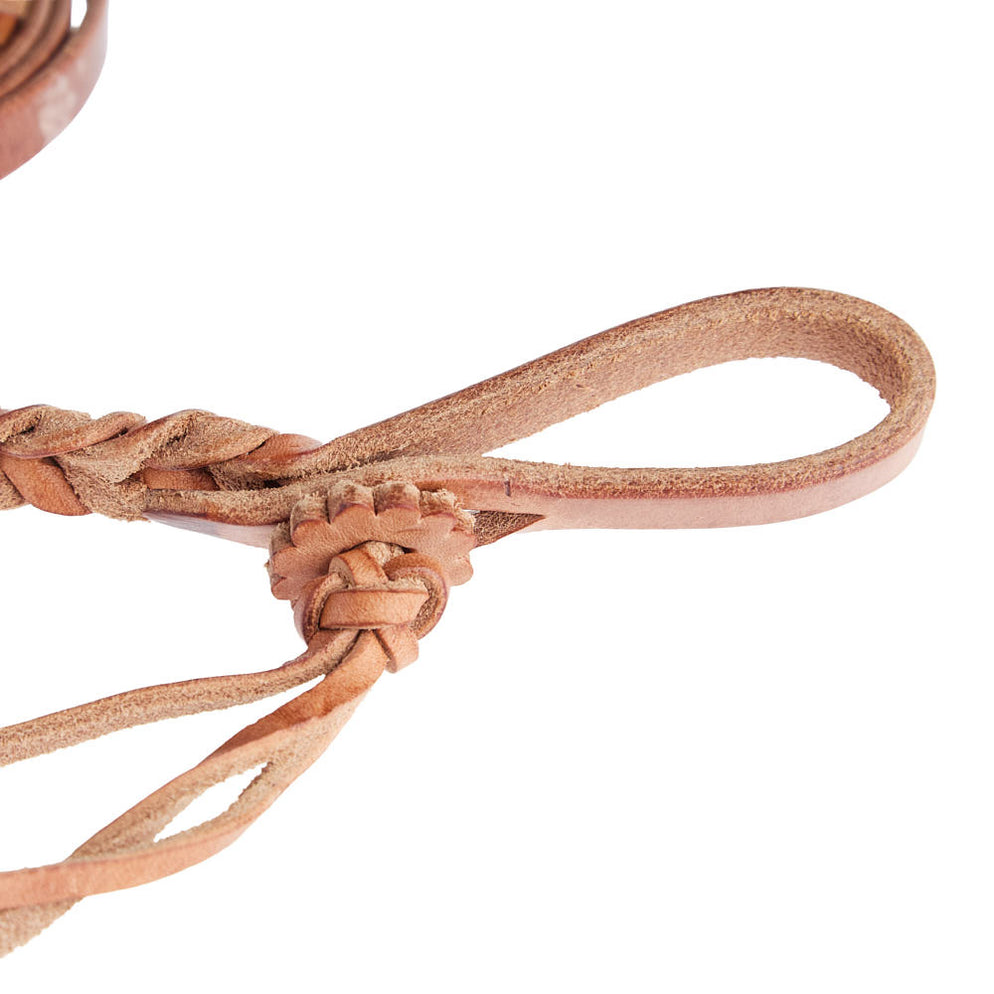 NRS TACK 5/8in x 8ft Braided Hermann Oak Rattlesnake Knot Roper Rein