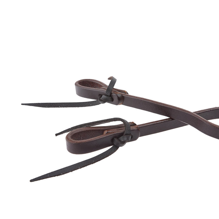 NRS TACK 5/8in x 8ft Oiled Split Reins with Tie Ends