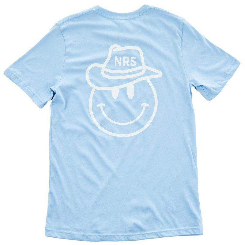 NRS Smiley Face Cowboy Hat Blue Tee