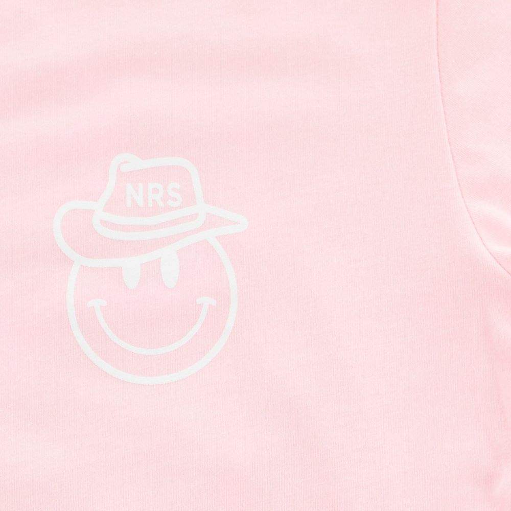 NRS Smiley Face Cowboy Hat Pink Tee