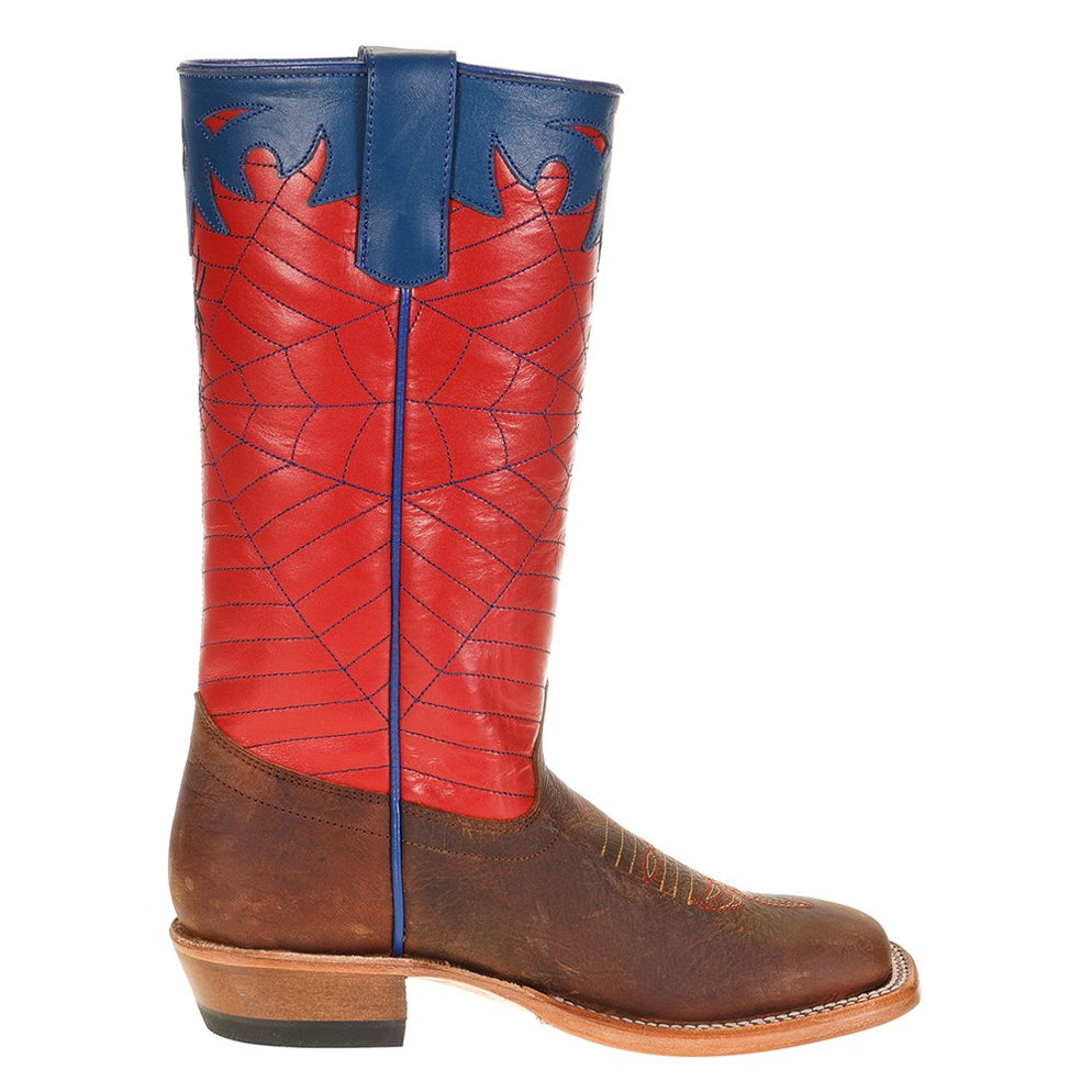 Kid's Red & Blue Spiderweb Cowboy Boots | Shop for Brown, Blue & Red ...