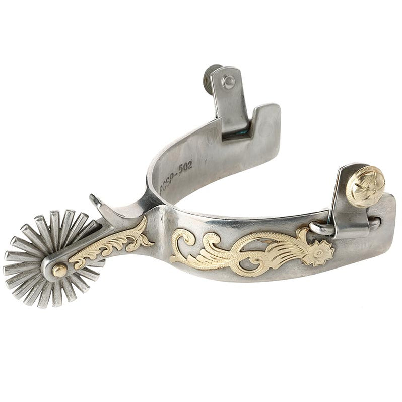 Professionals Choice Pro Silver Spur 20 Point Rowel w/ Chap Guard — NRS