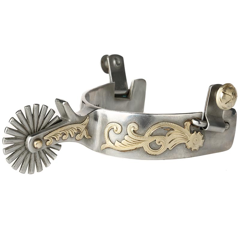 Professionals Choice Pro Silver Spur 20 Point Rowel w/ Chap Guard