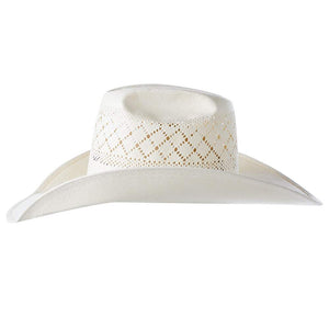 Rodeo King Ivory Double Diamond Open Crown 4 1/2in. Brim Straw Cowboy