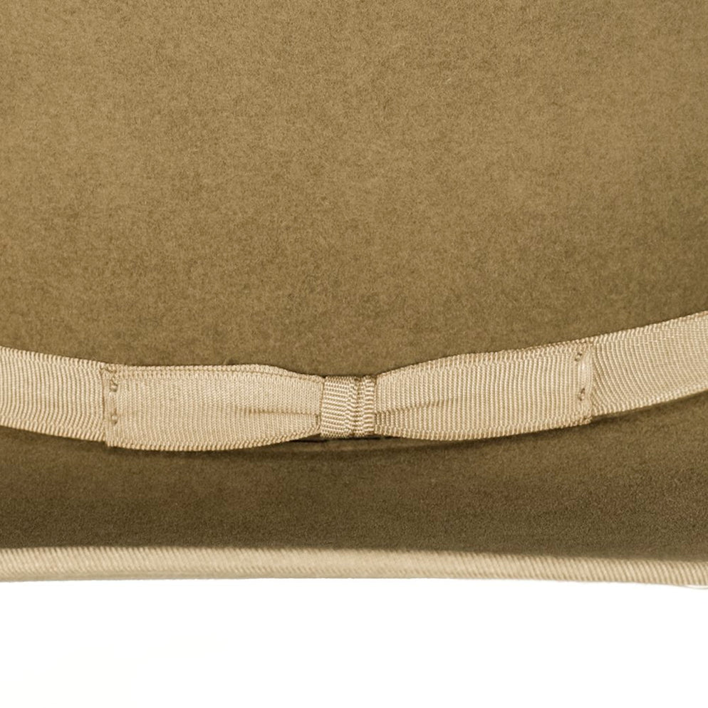 Rodeo King 7X Pecan/Bean Belly Bound Edge 4-1/2 Brim Open Crown Felt C