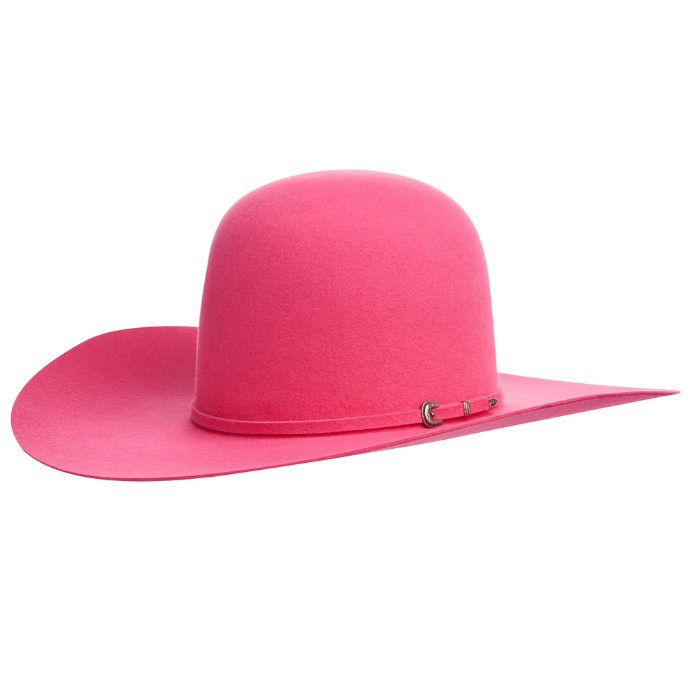 Rodeo King 7X Bright Pink 4 1/2in Brim OC Felt Cowboy Hat