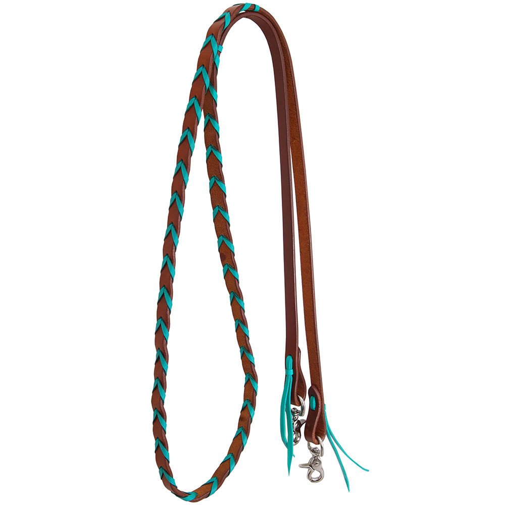 Rafter T Ranch Company Leather Laced Barrel Reins