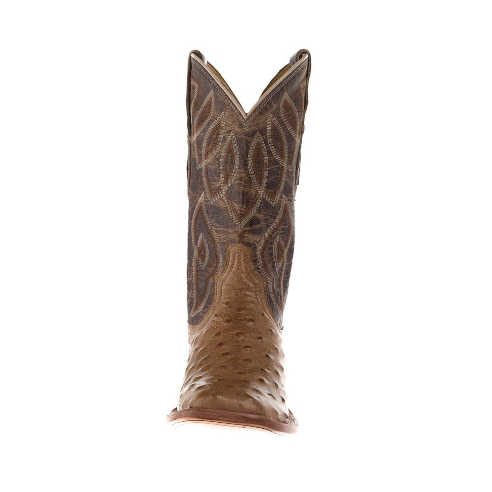 Tony Lama Women's Cheyenne Tan Ostrich Vamp 11in. Taupe Goat Top