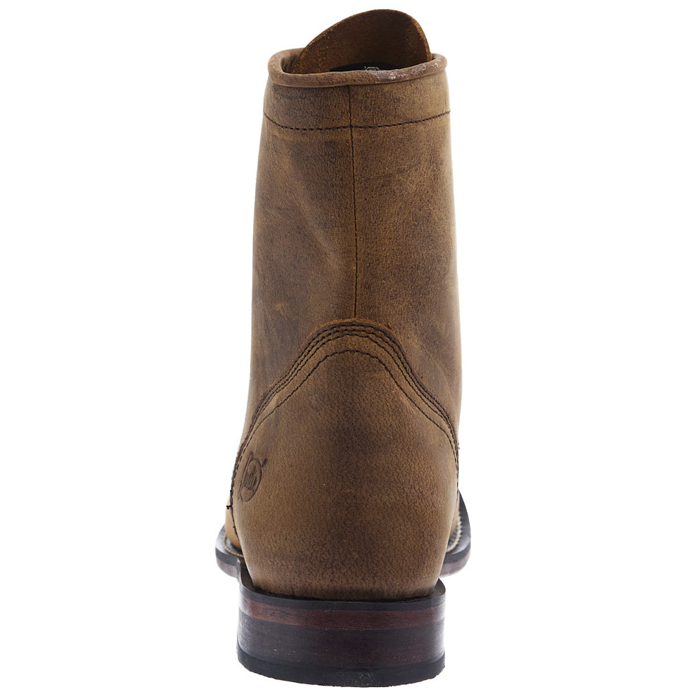 Justin Boot Company Men's Brown Water Buffalo 7in Lace Up Roper