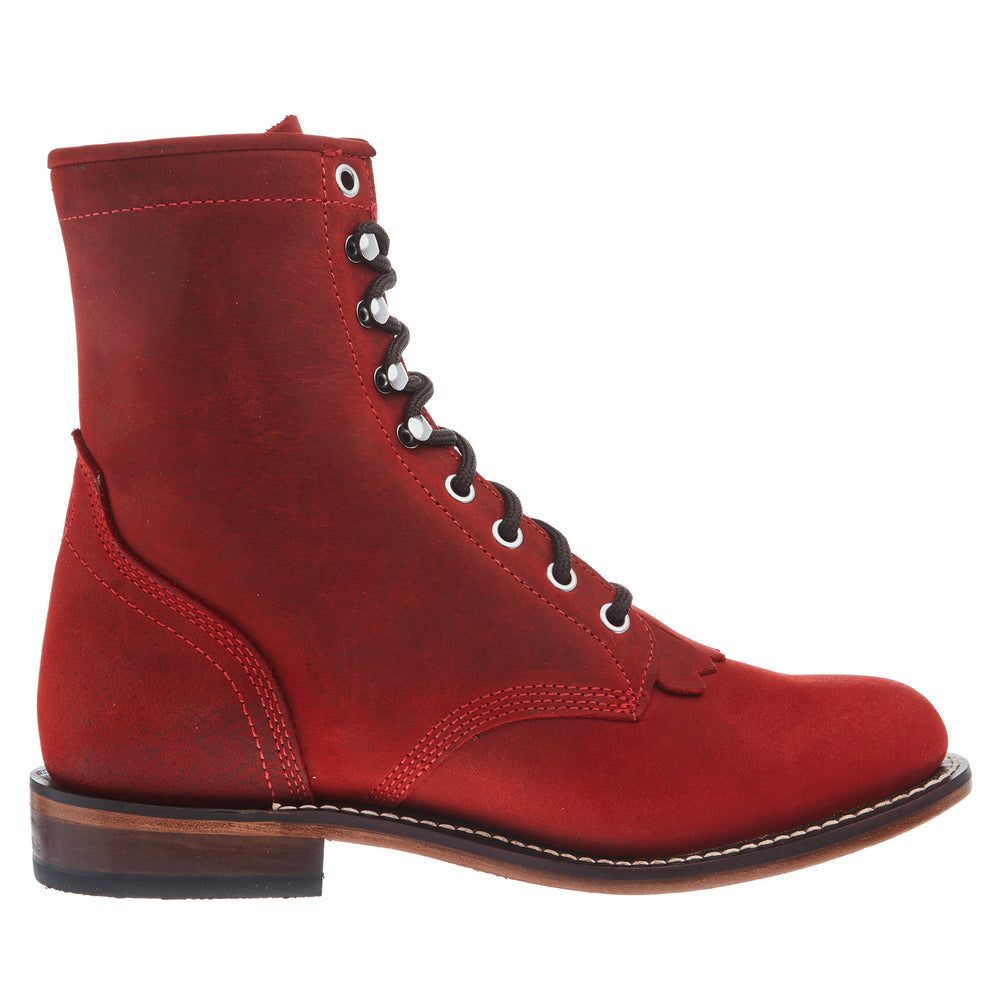 Justin Boot Company Women's Mckean Red Lace-Up Roper