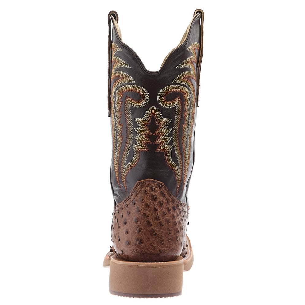 R Watson Boots Men's Kango Tobac Full Quill Ostrich Vamp 11in Chocolat