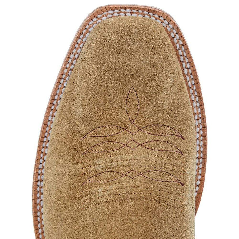 R Watson Boots Men's Heavy Natural Rough Out 13in Volcanic Red Cowhide