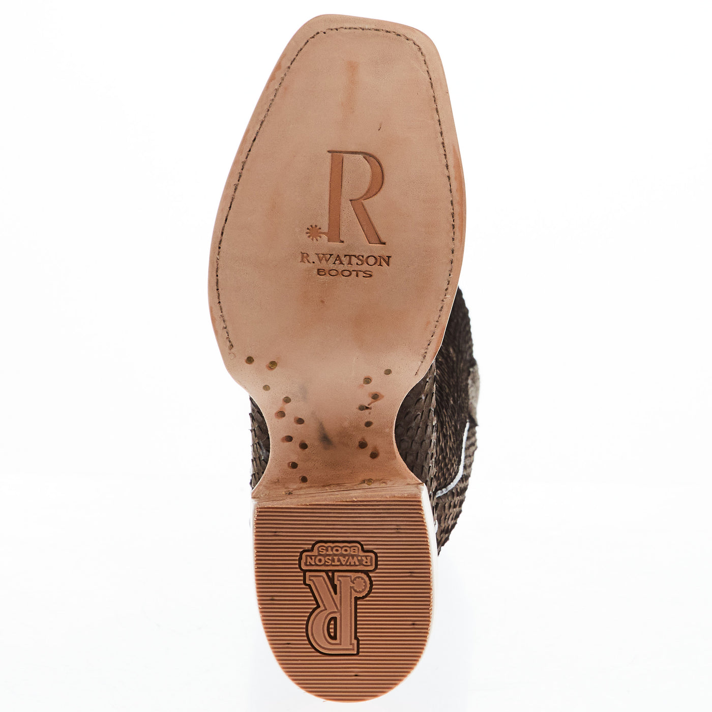 R Watson Boots Women's Chocolate Nubuck Python 17 In Top Cowgirl Boot