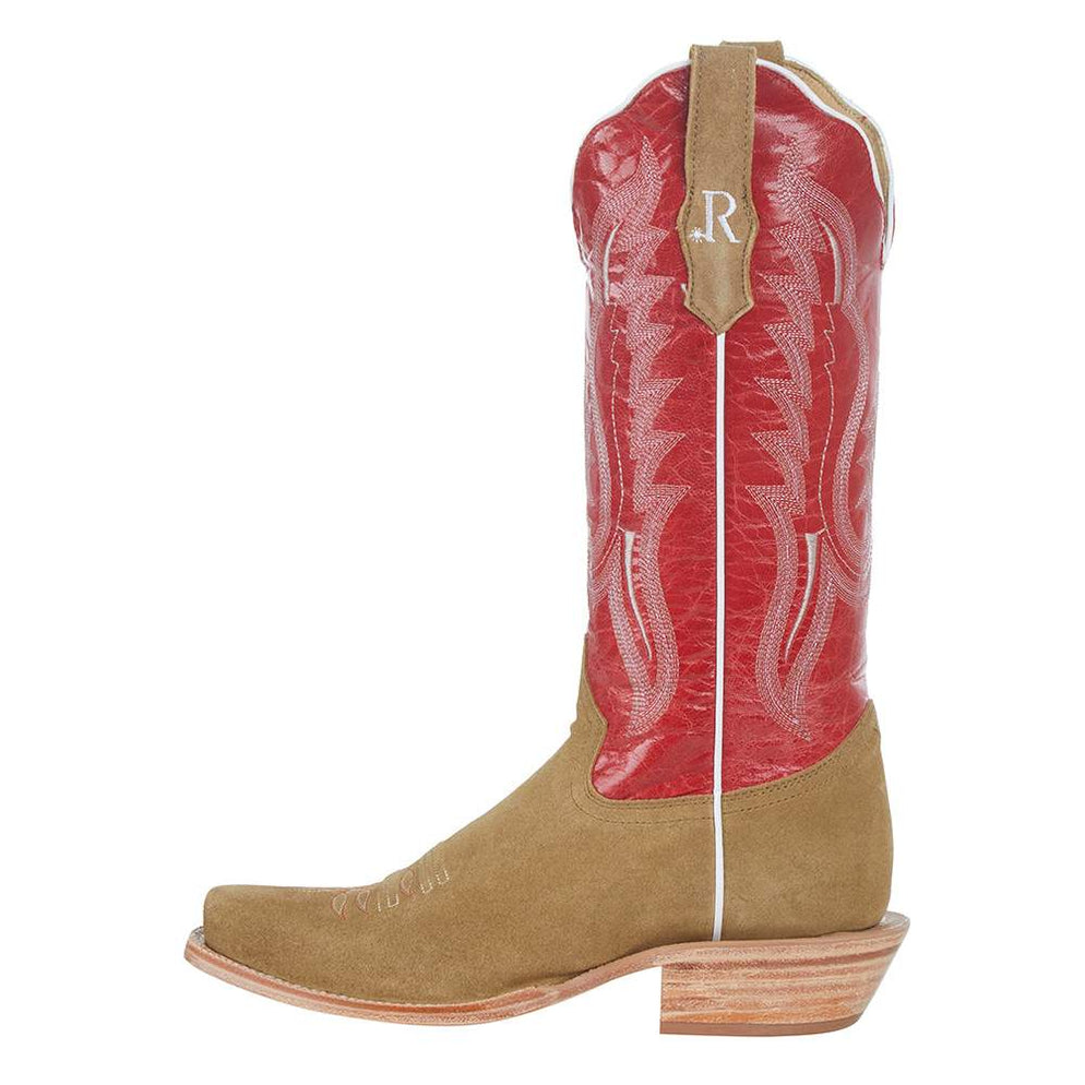 R. Watson Boots R Womens Sand Roughout 13in Red Top Boot