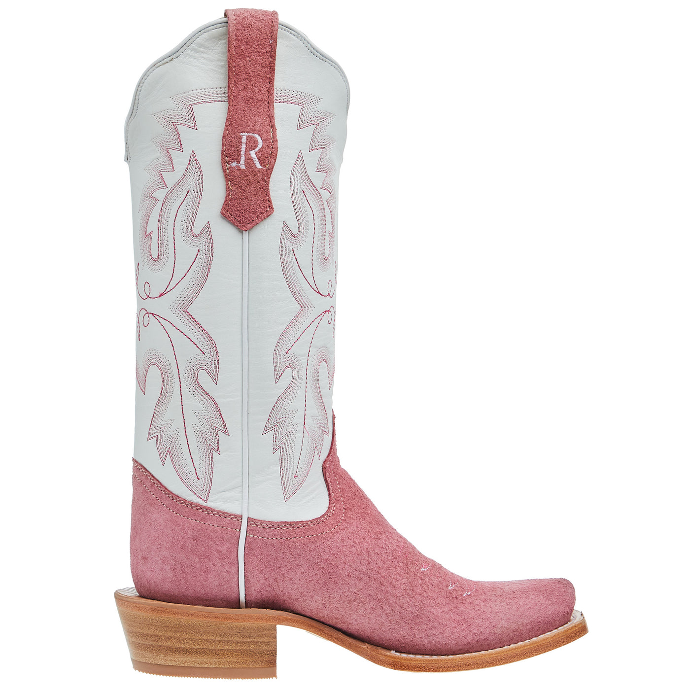 R Watson Boots R Women's Rose Boar 13 In Winter White Top Cowgirl Boot