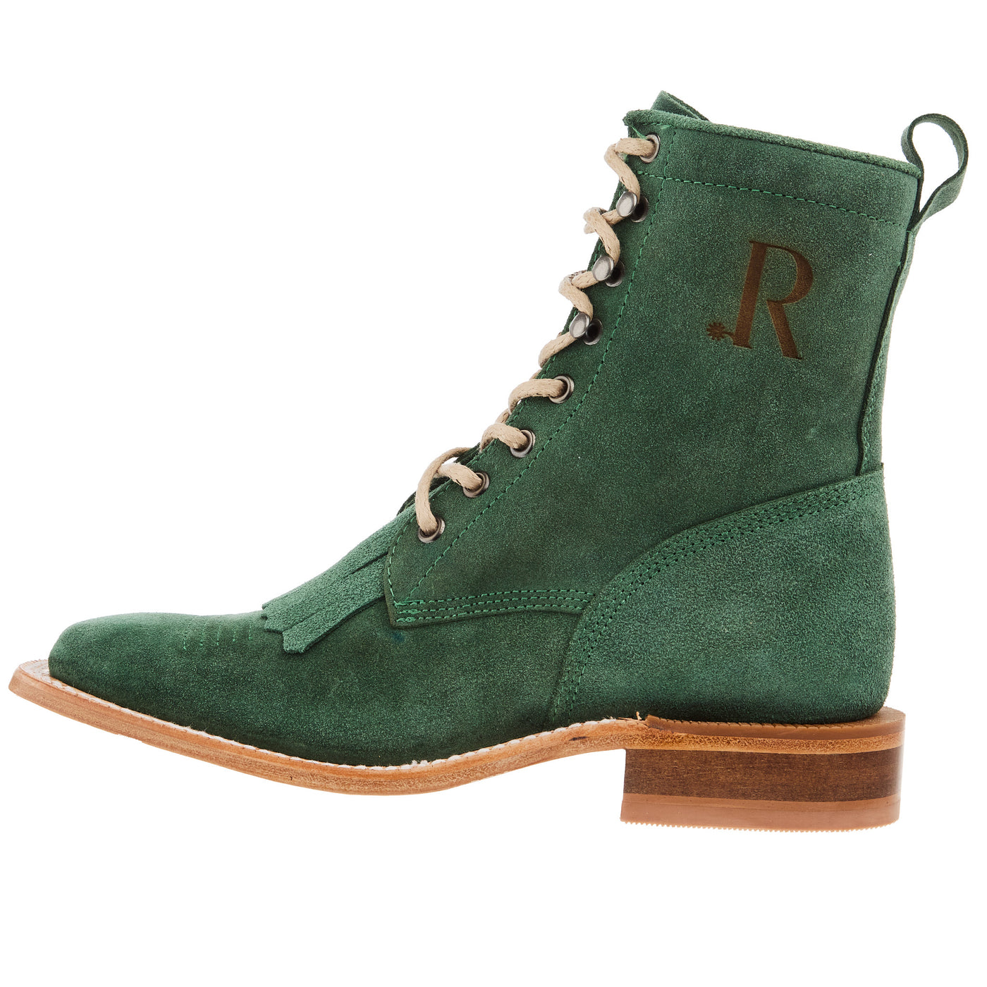 R Watson Boots Womens Teal Lacer Roughout Boot