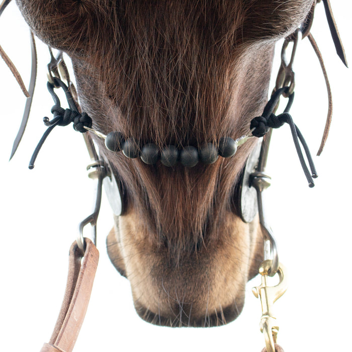 NRS Solid Black Silicone Beaded Curb Strap